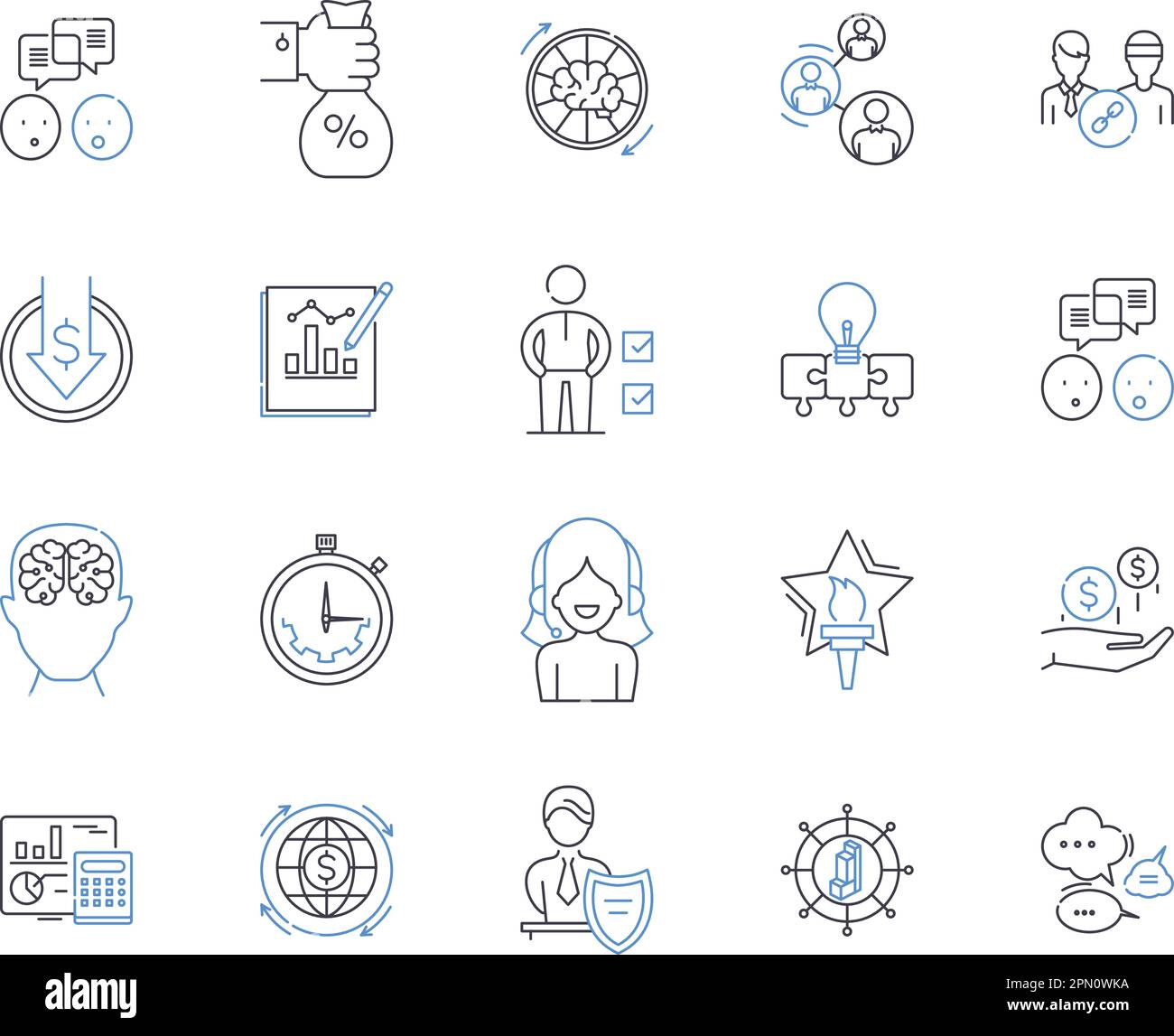 Assessment management outline icons collection. Assessment, Management ...