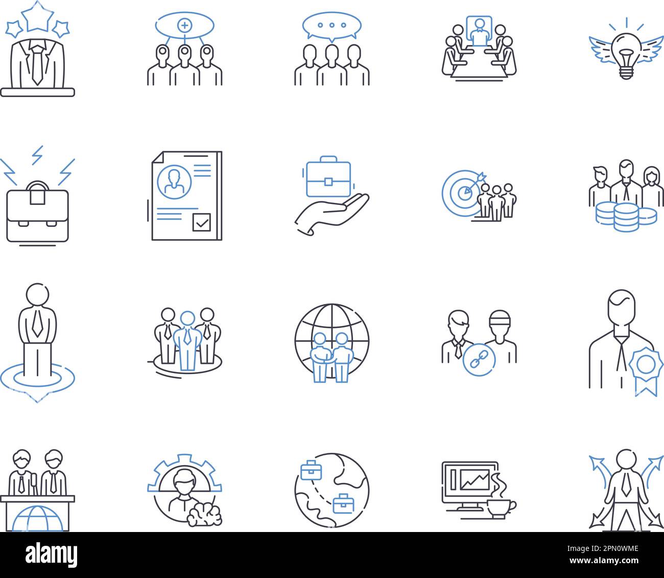 Business and administration outline icons collection. Accounting ...