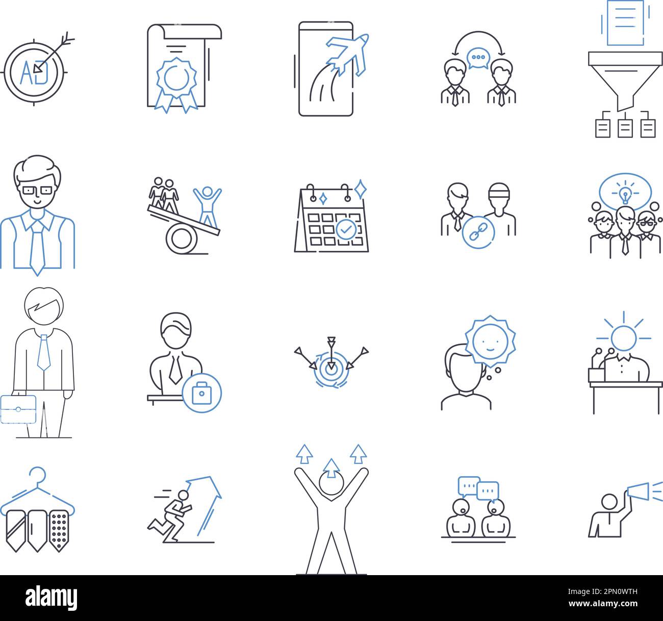 Front office outline icons collection. Front-Office, Reception, Desk ...