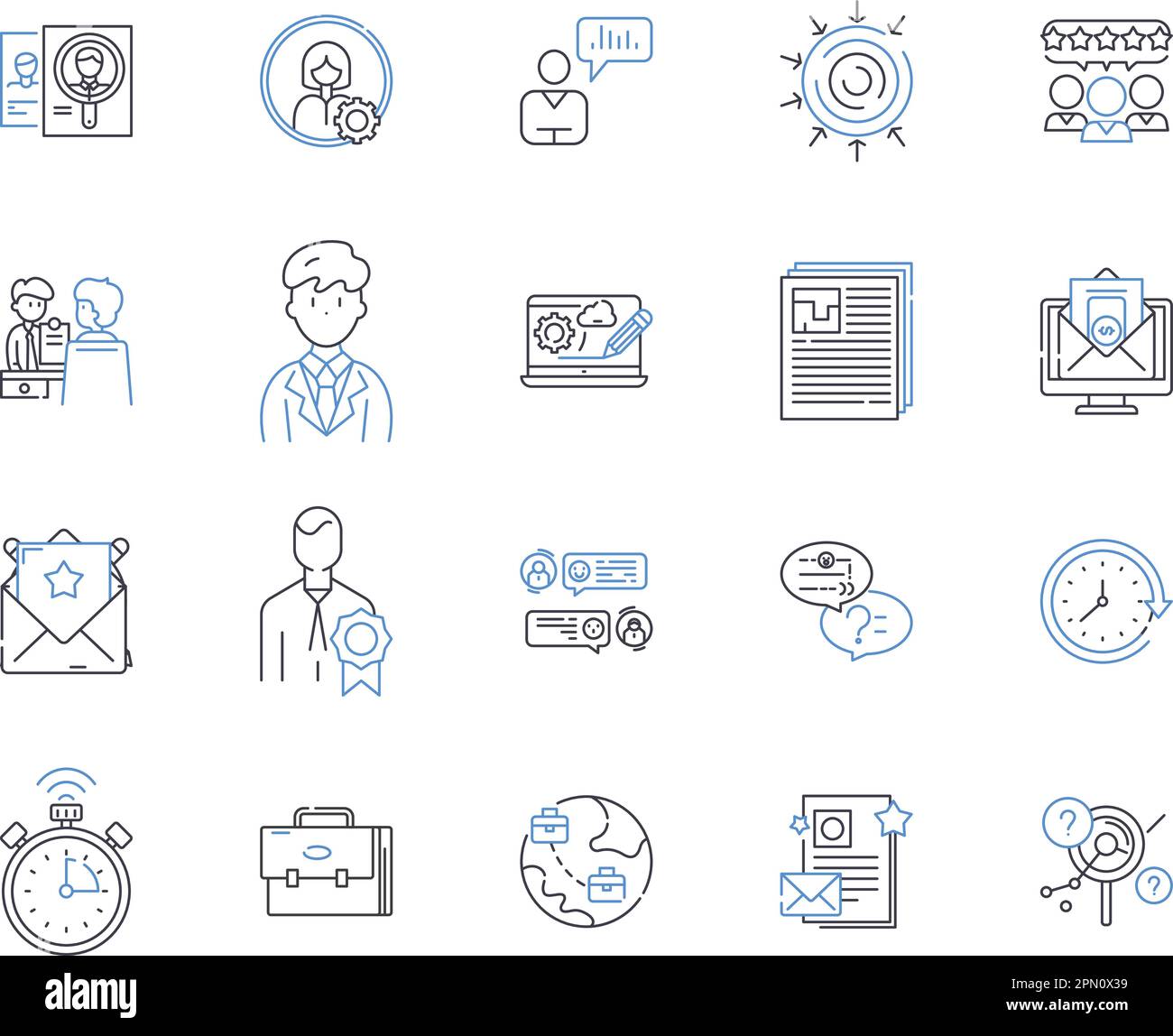Lean Startup Outline Icons Collection Lean Startup Agile