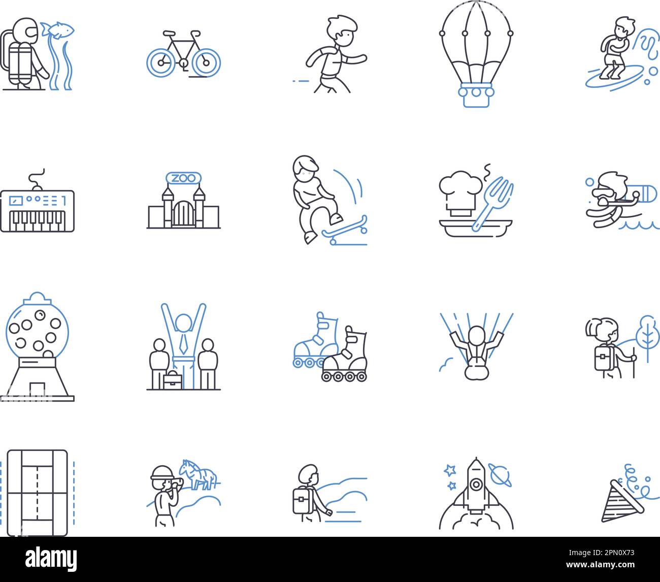 Active and sport games outline icons collection. Active, Sports, Games ...