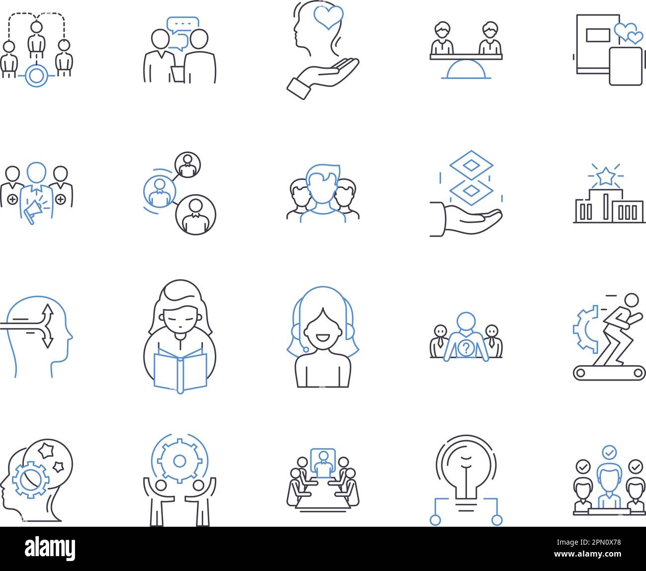Startup education outline icons collection. Entrepreneurship ...