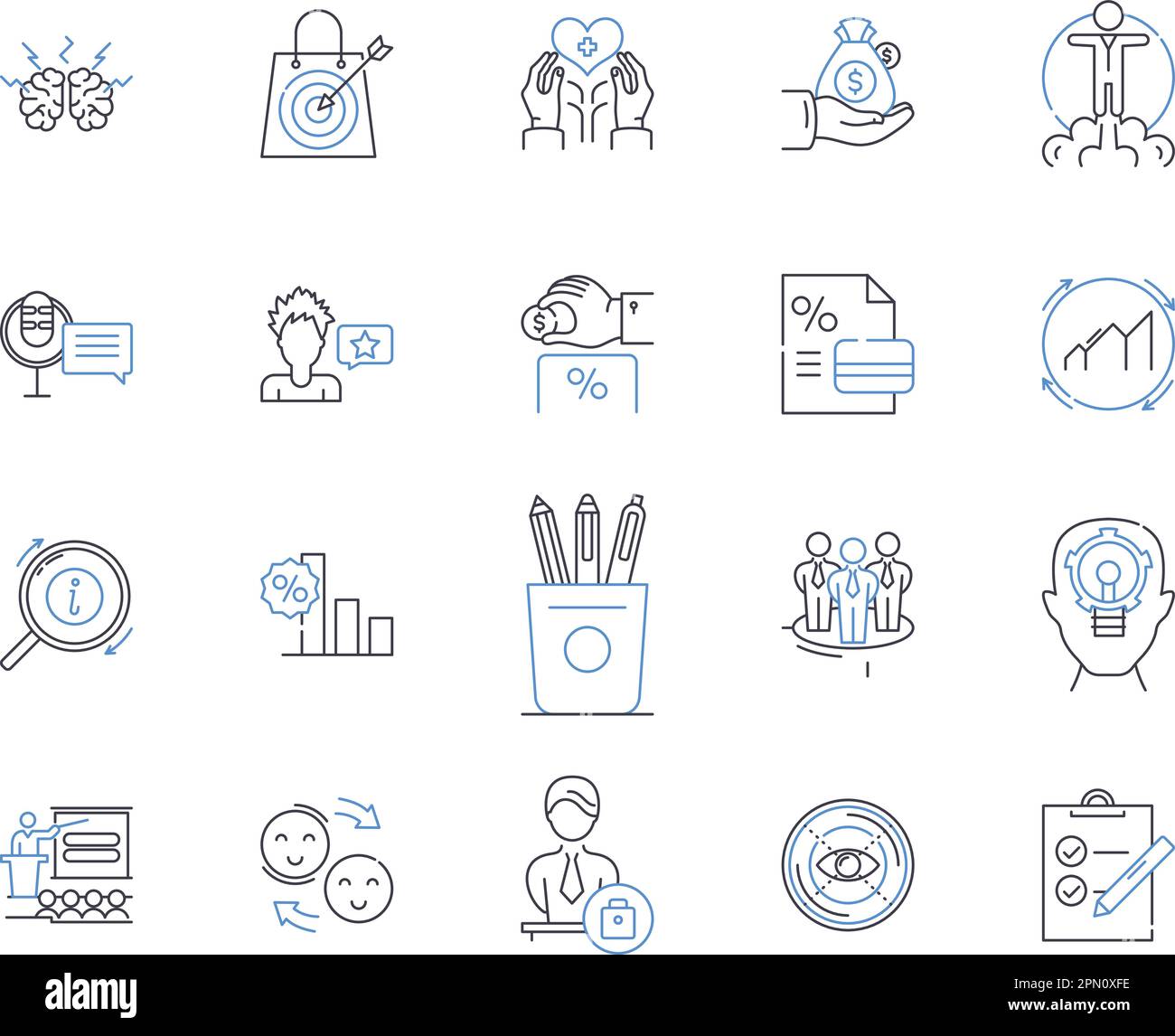 Assessment management outline icons collection. Assessment, Management ...