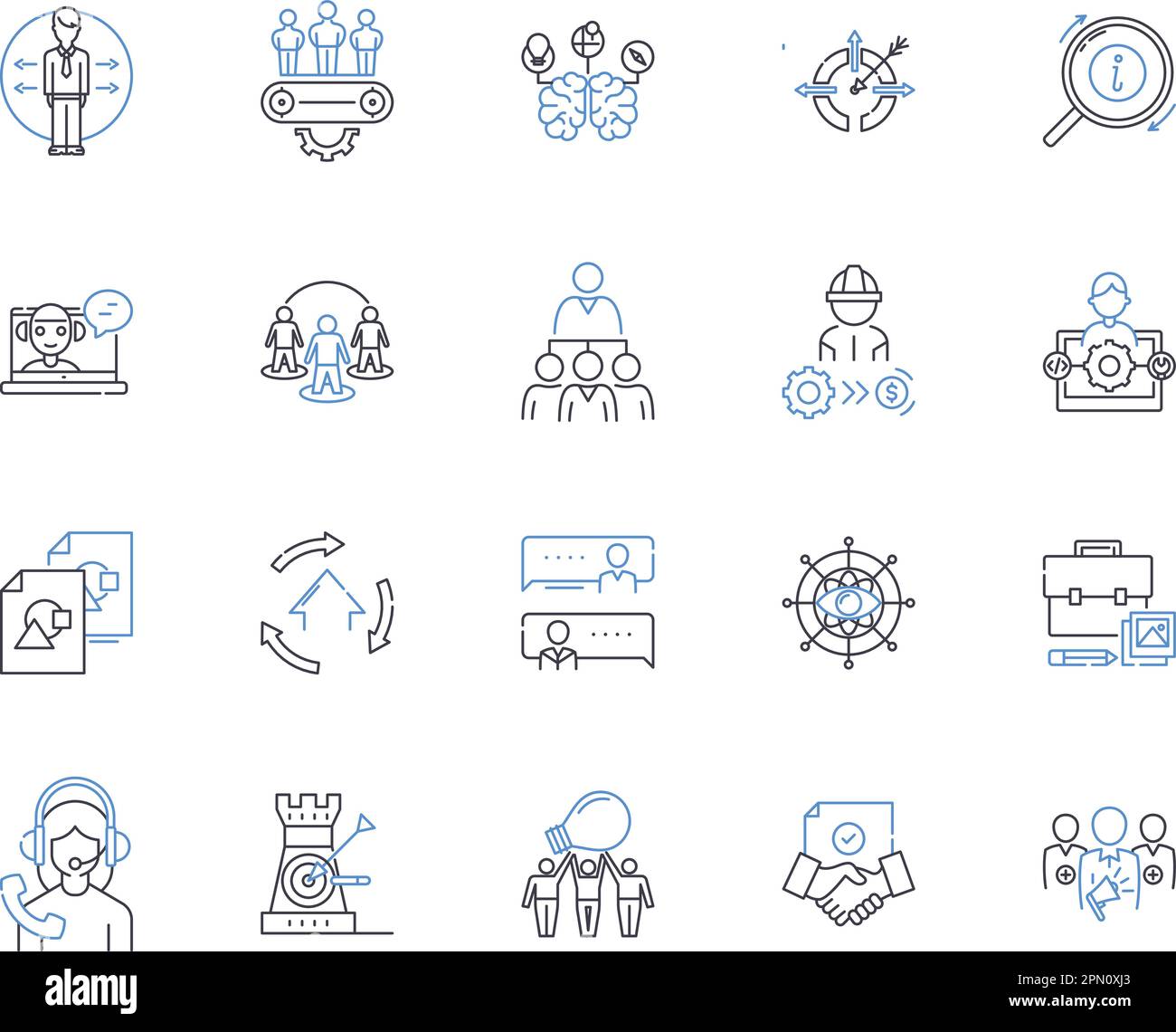 Business Partners outline icons collection. Partners, Business ...