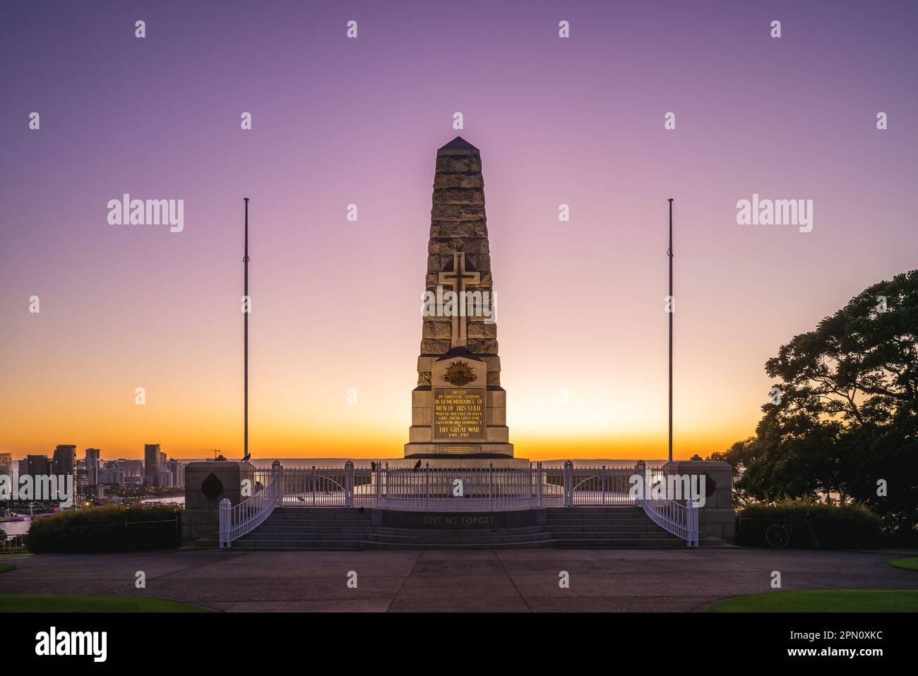 January 17, 2019: The State War Memorial Cenotaph at kings park in ...