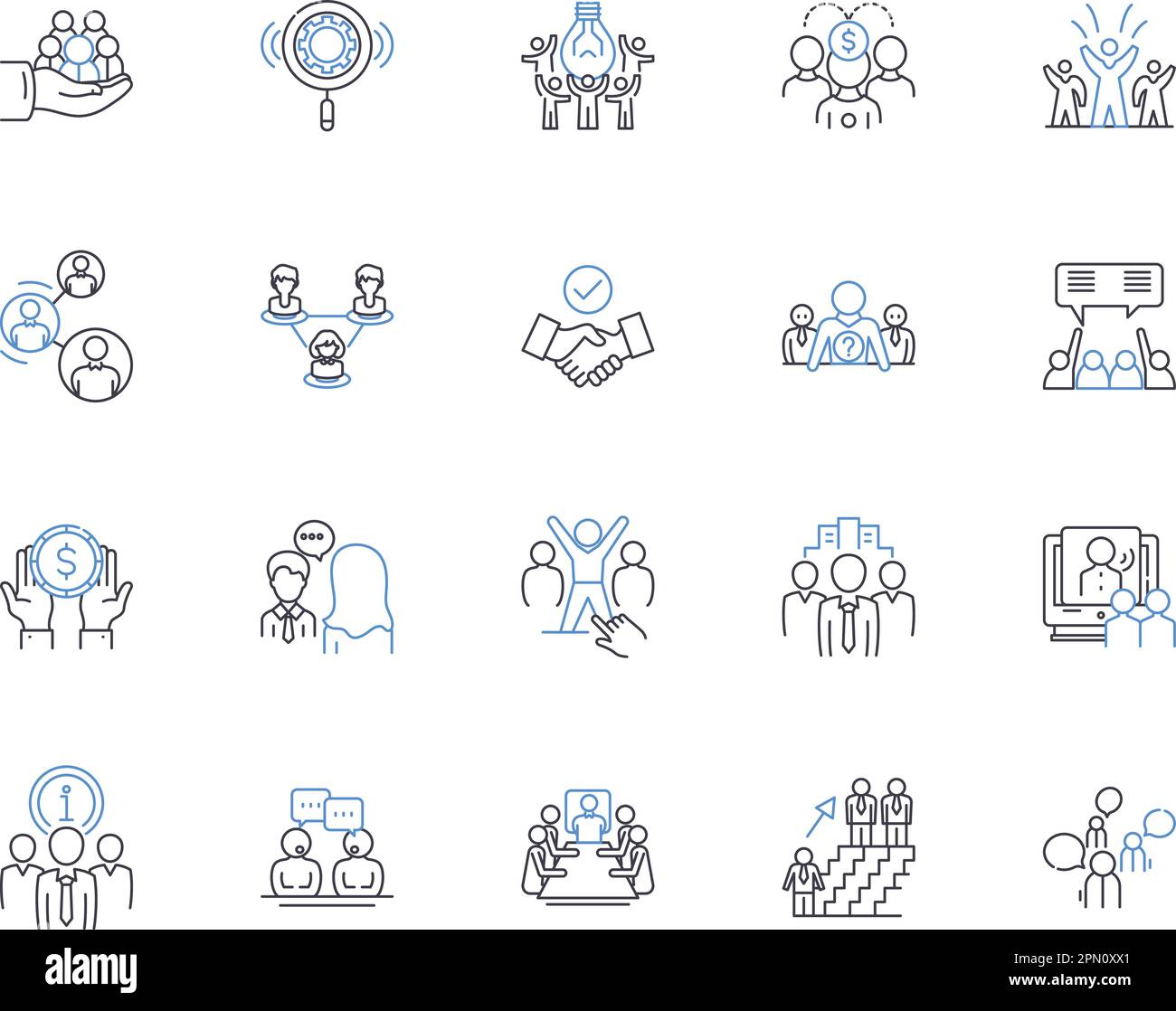 Talent acquisition outline icons collection. Recruiting, Hiring ...