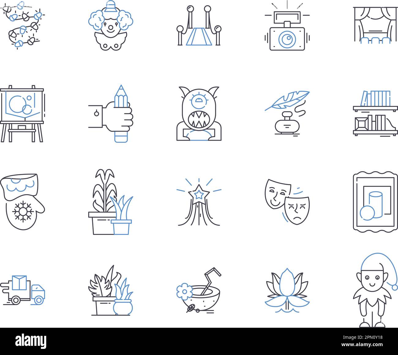 Creative activities outline icons collection. Innovative, Crafting ...