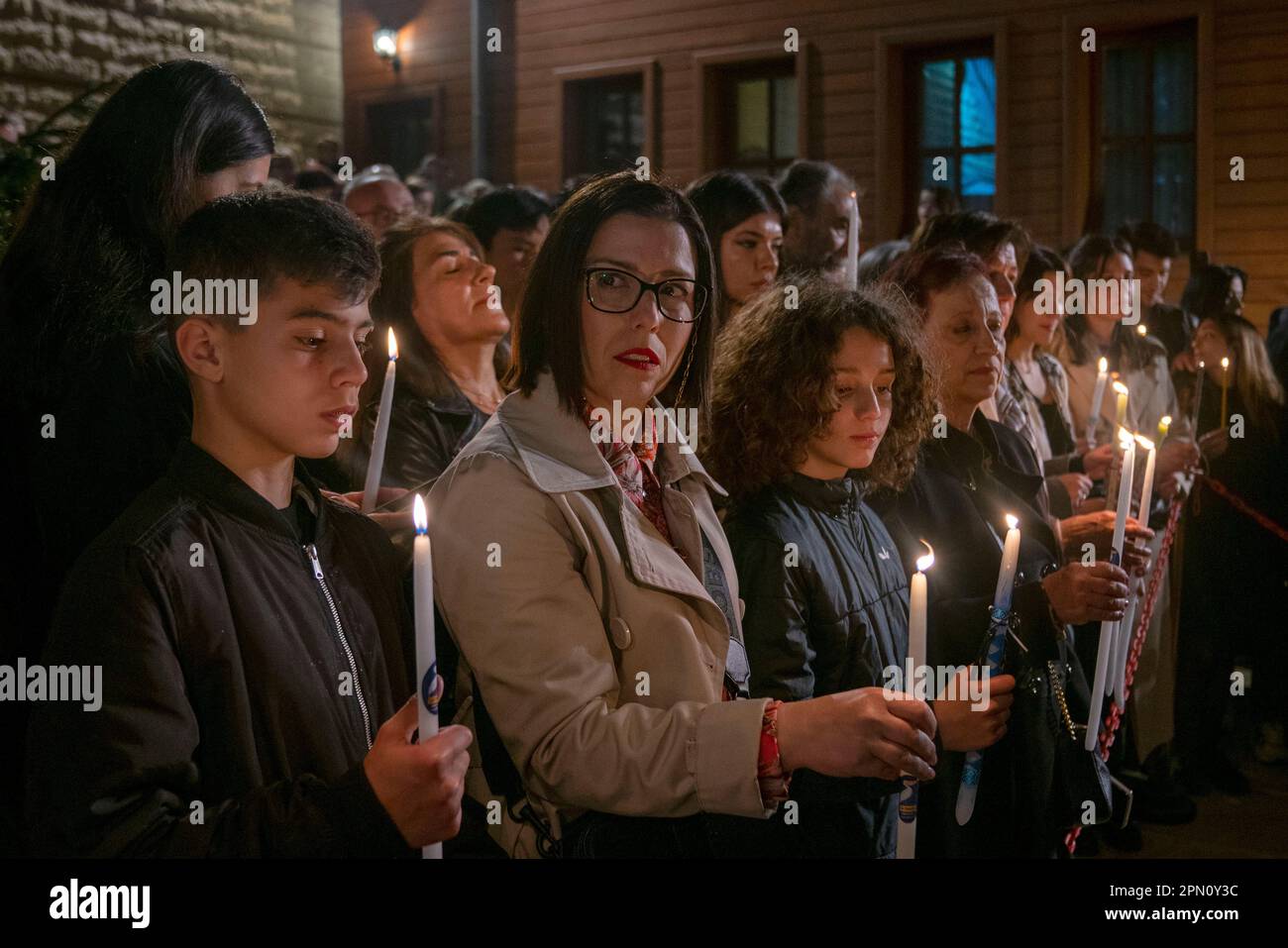 Fatih, Istanbul, Turkey. 16th Apr, 2023. Orthodox Christian believers ...
