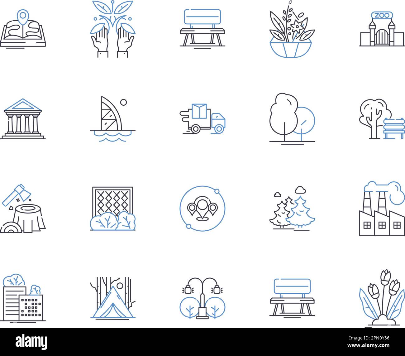 Smart garden outline icons collection. Smart, Garden, Automated ...
