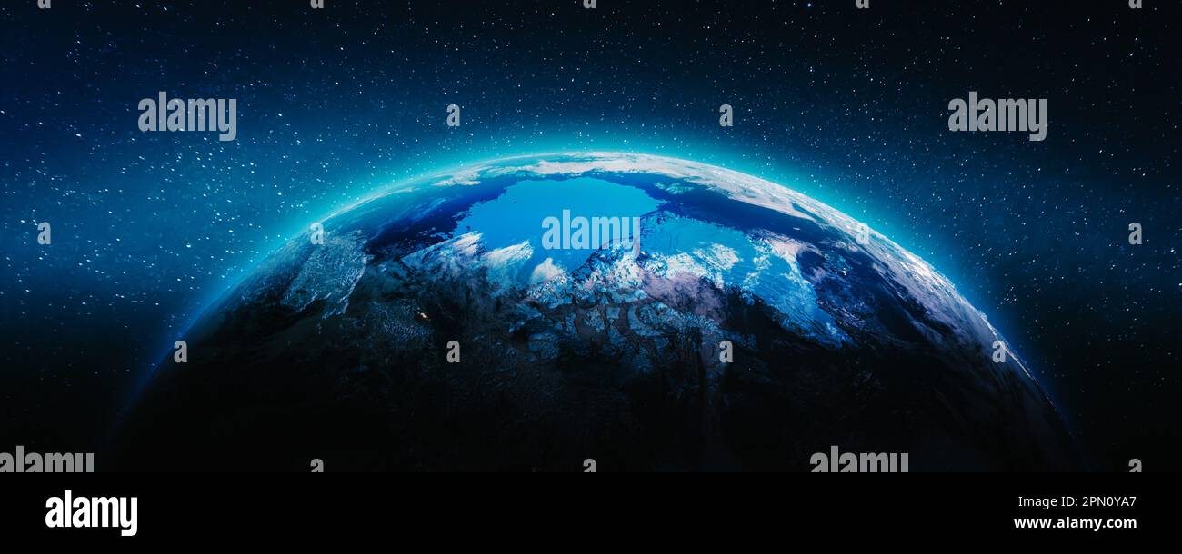 Planet Earth blue toned. Elements of this image furnished by NASA. 3d ...
