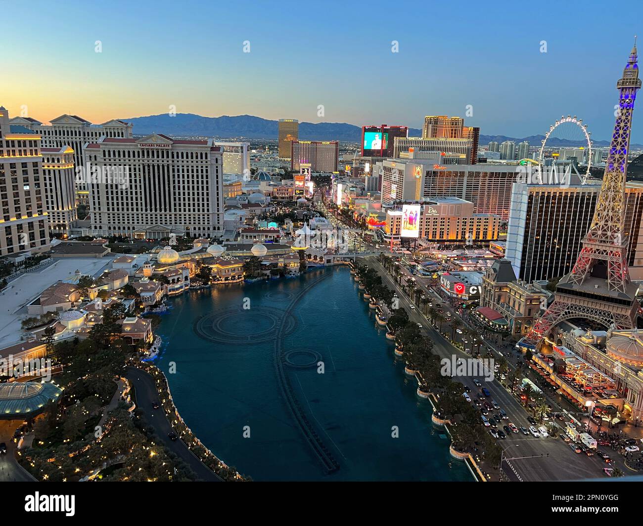 Las Vegas Nevada 04-05-2023 Aerial views of the famous Las Vegas Strip ...