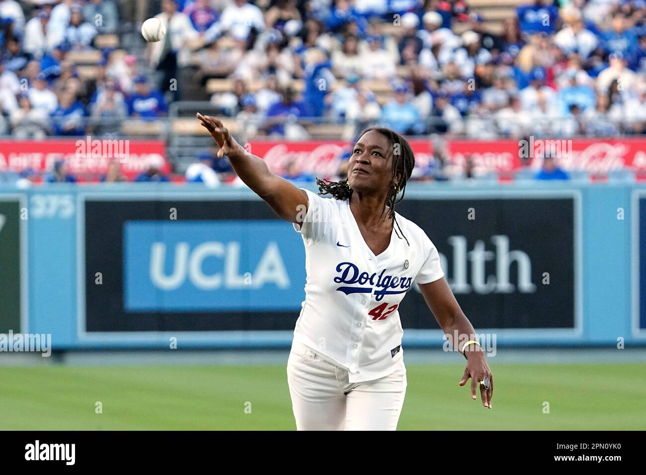 Ayo Robinson, daughter of Los Angeles Dodgers great Jackie Robinson ...
