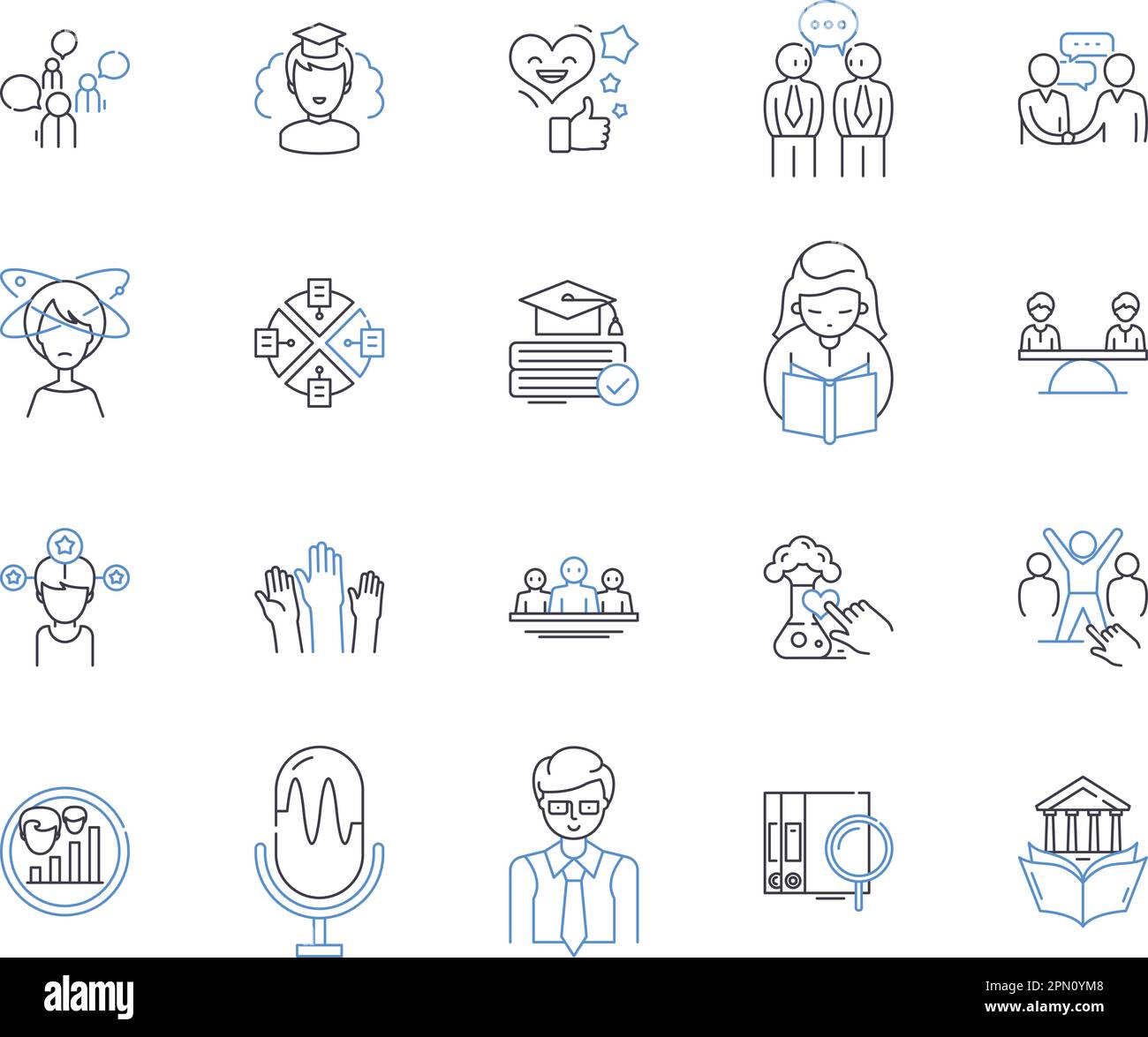 Coaching and business outline icons collection. Coaching, Business ...