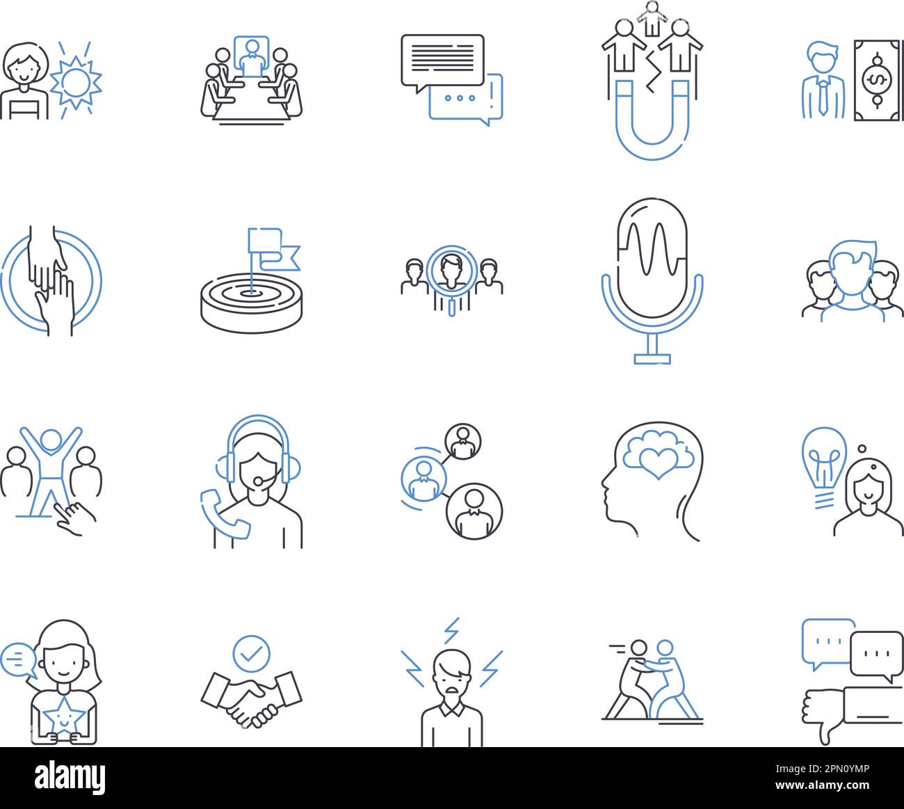 Business training outline icons collection. Business, Training ...
