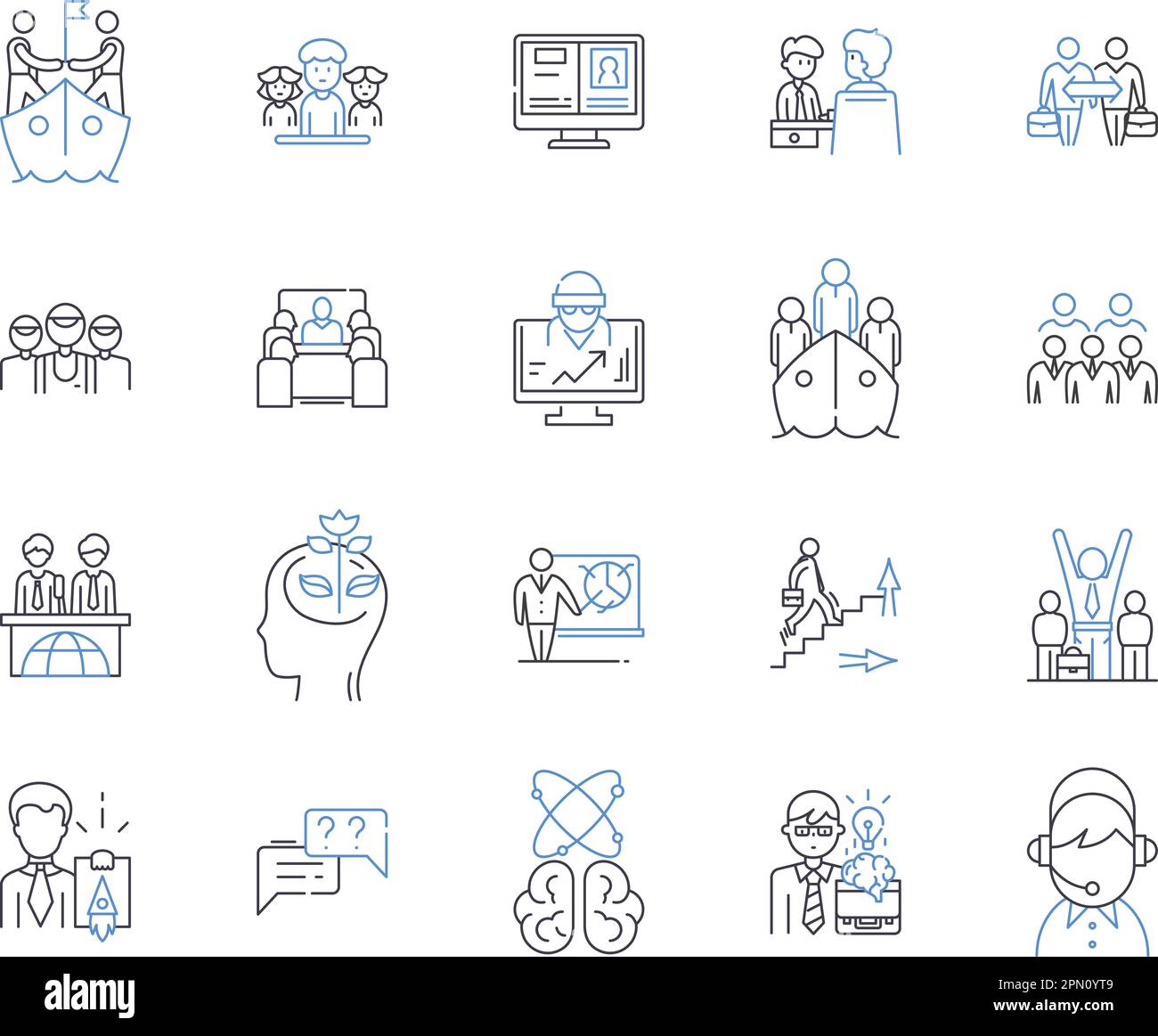 Leadership skills outline icons collection. seperateLeadership, Skills ...