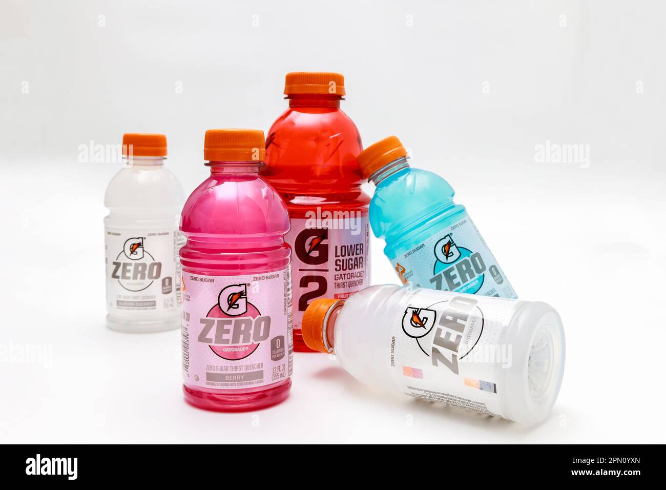 Cool sports drink from Gatorade hydrates you with electrolytes Stock ...