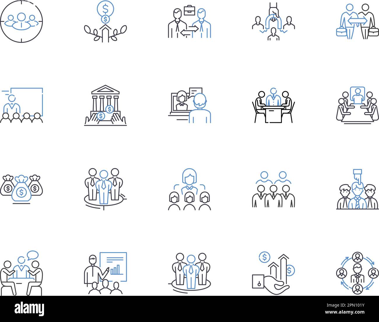 Staff and planning outline icons collection. Staffing, Planning ...