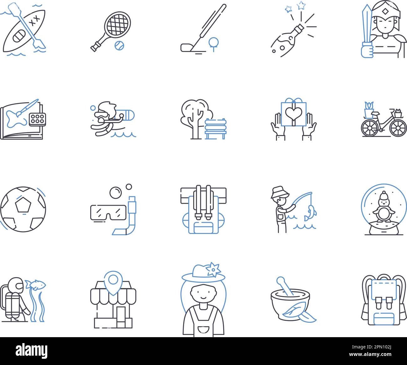 Leisure ans sport outline icons collection. Sports, Leisure, Games ...