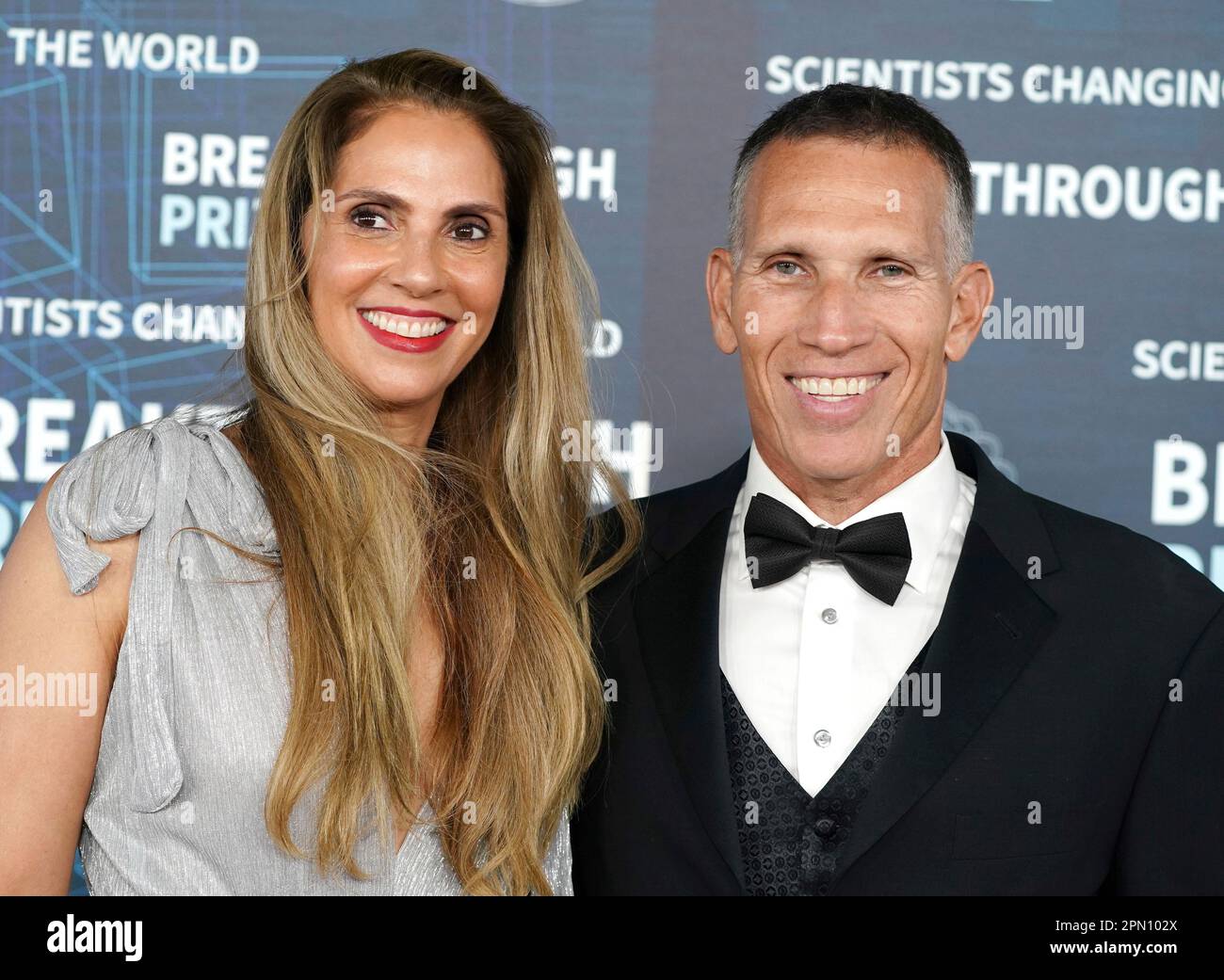 Anat Fabrikant, left, and Ynon Kreiz arrive at the ninth Breakthrough ...