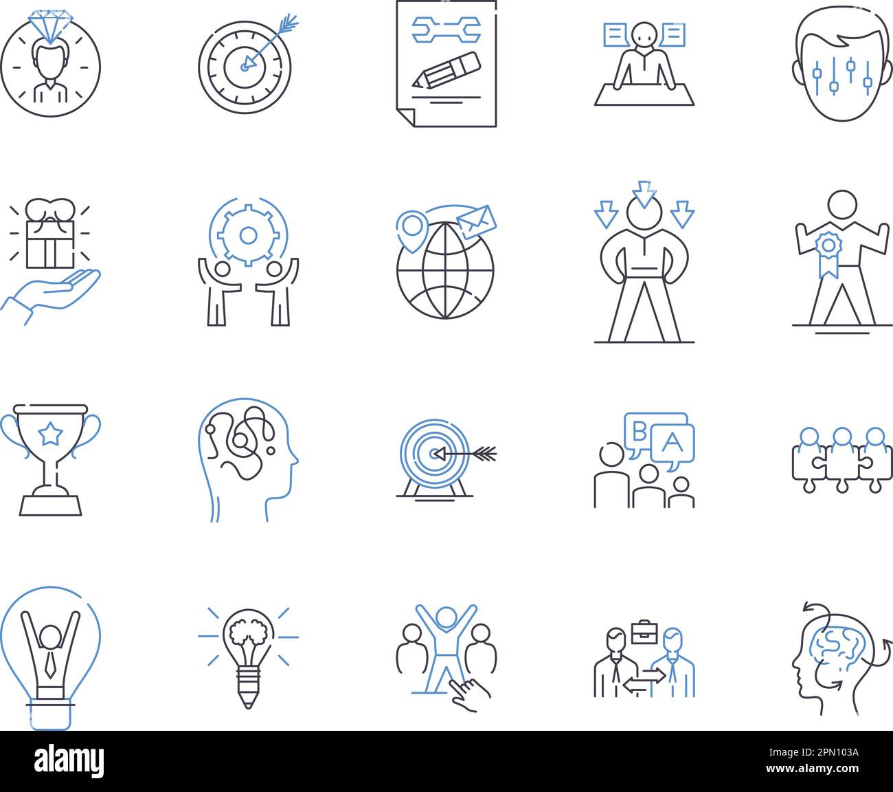 Corporation achievments outline icons collection. Achievements, Success ...