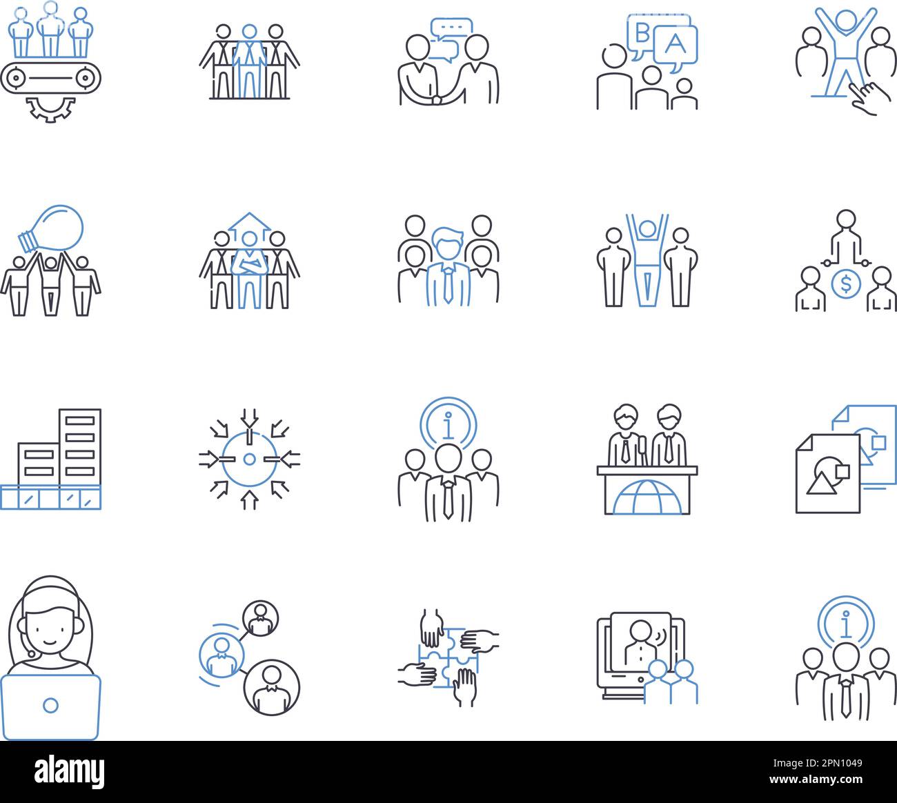 Investment company outline icons collection. Investment, Company ...