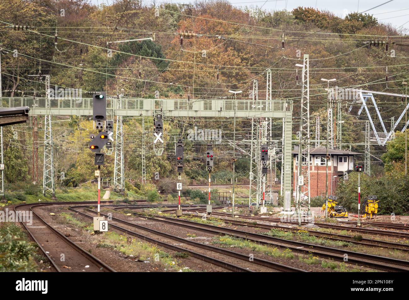 Picture of a European train station with modernized platforms and ...
