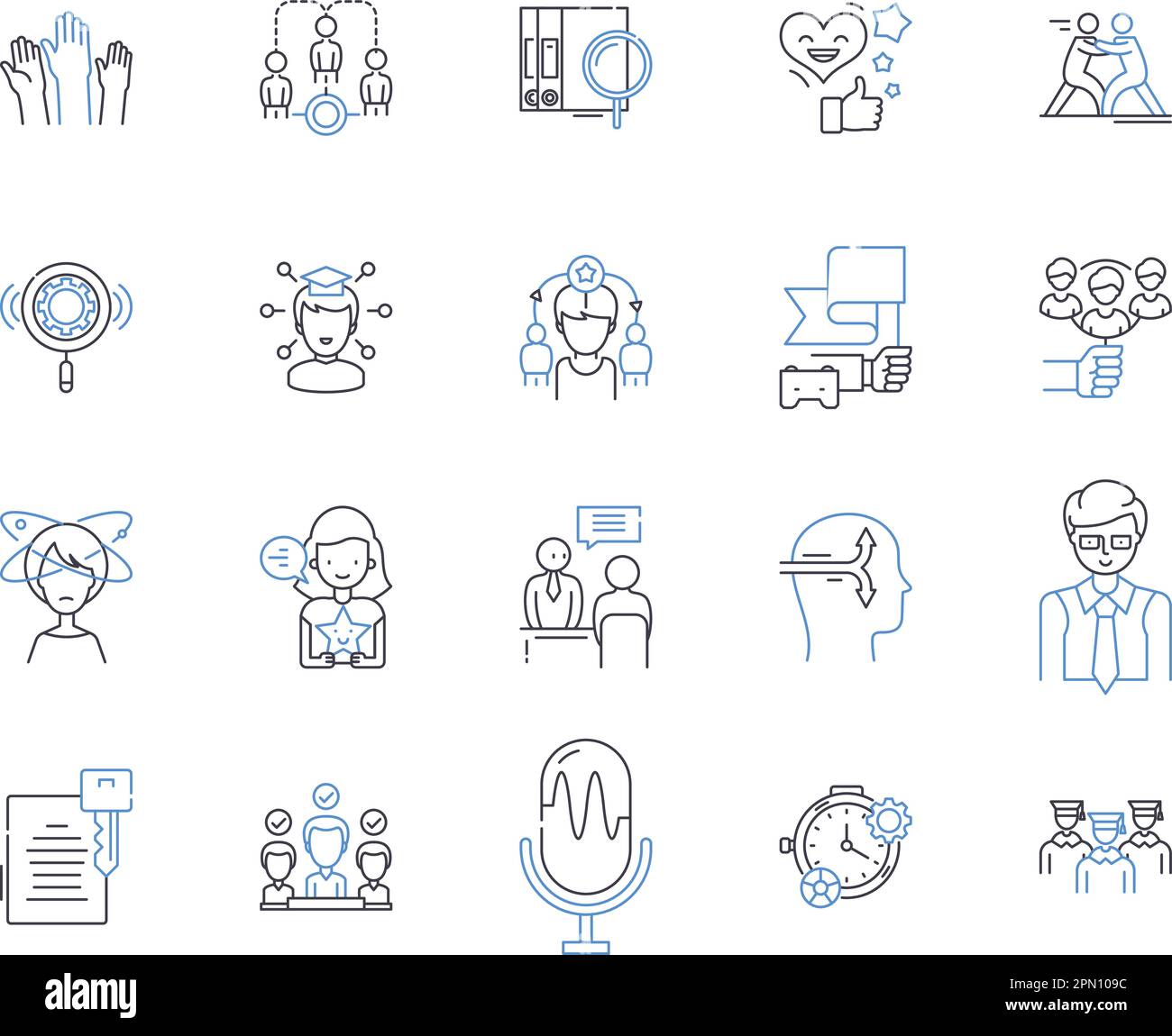Training and business outline icons collection. Training, Business ...