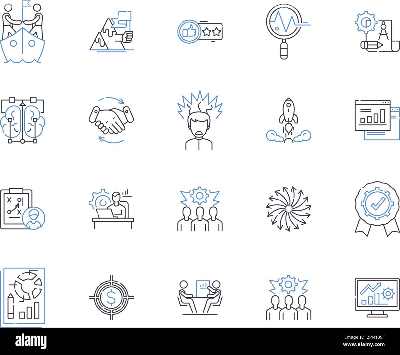 Strategy planning outline icons collection. Planning, Strategy ...