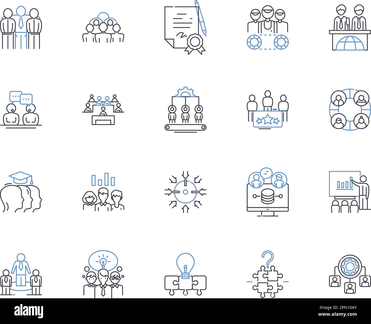 Meeting agenda outline icons collection. Agenda, Meeting, Attendees ...