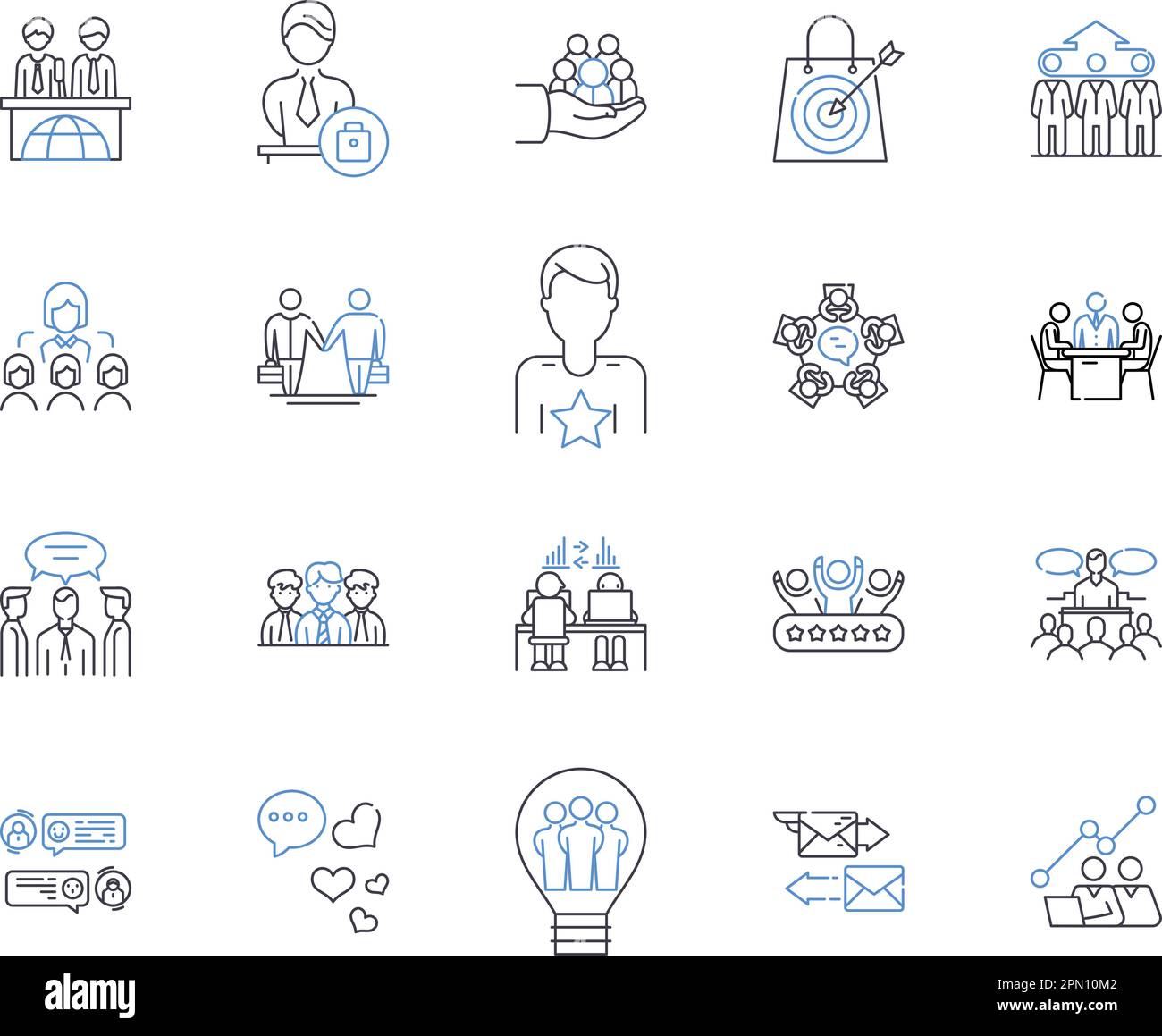Management Workflow Outline Icons Collection Management Workflow