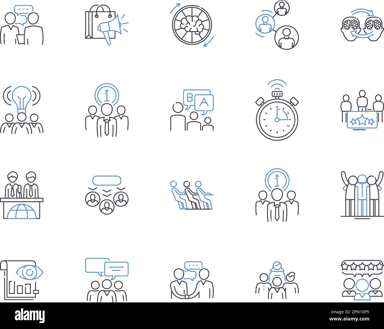 Business Partners outline icons collection. Partners, Business ...