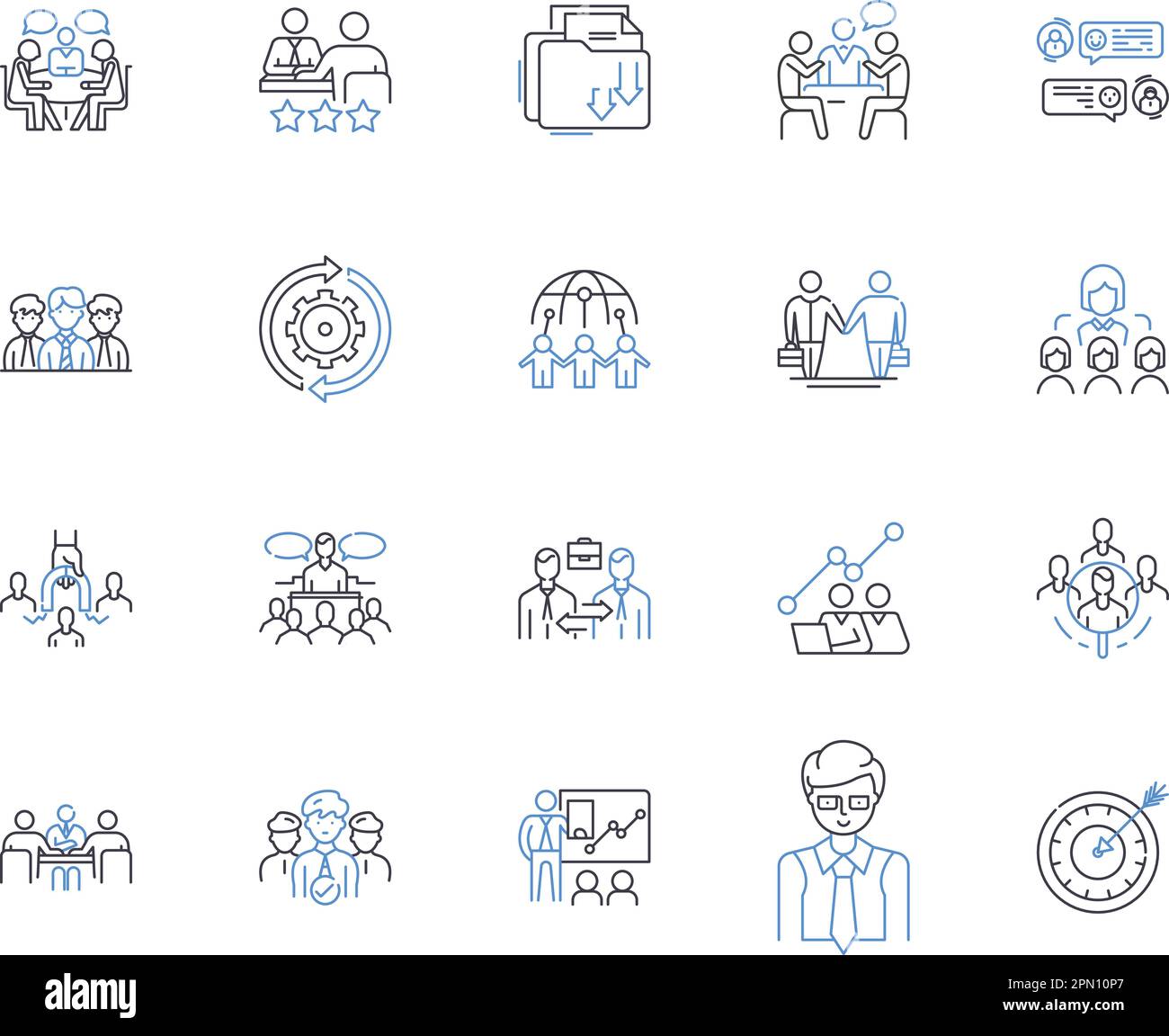 Management Session Outline Icons Collection Manage Workflow Process