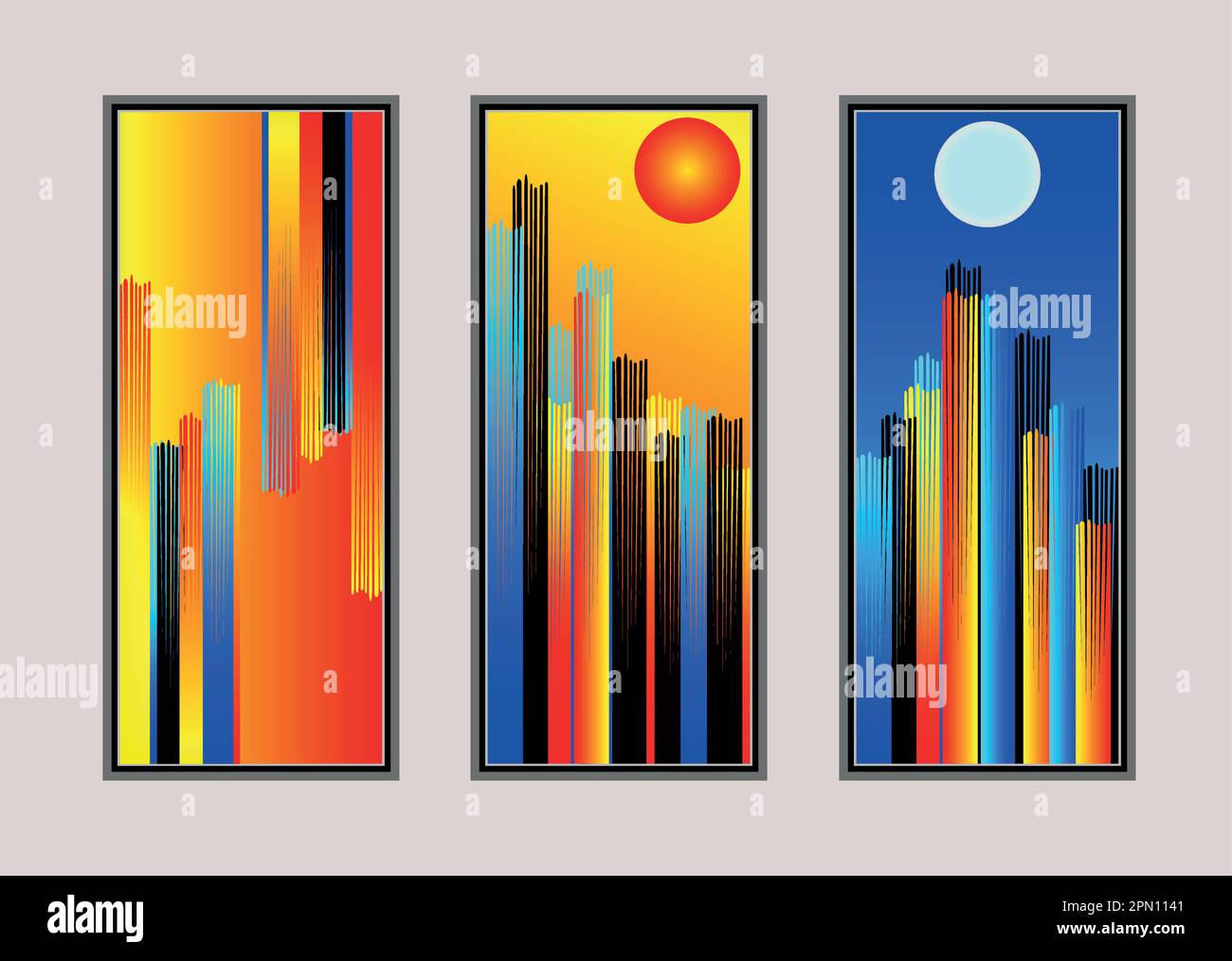 Contemporary city art Stock Vector Images - Alamy