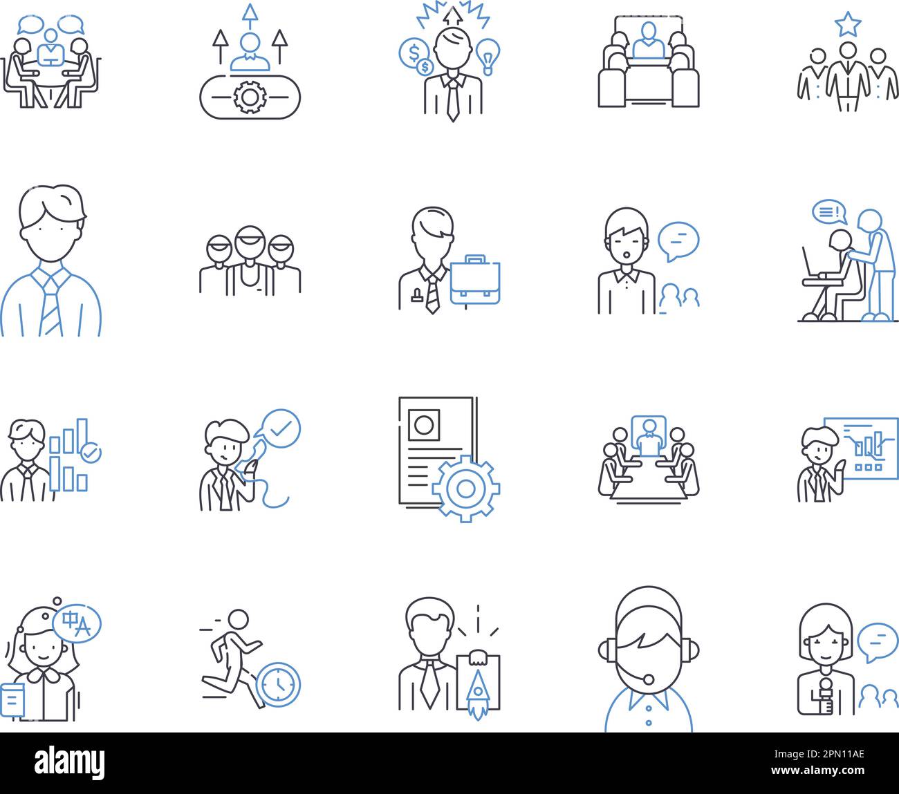 Manager and career outline icons collection. Manager, Career ...