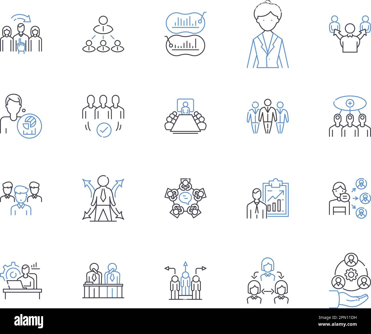 Staff and planning outline icons collection. Staffing, Planning ...