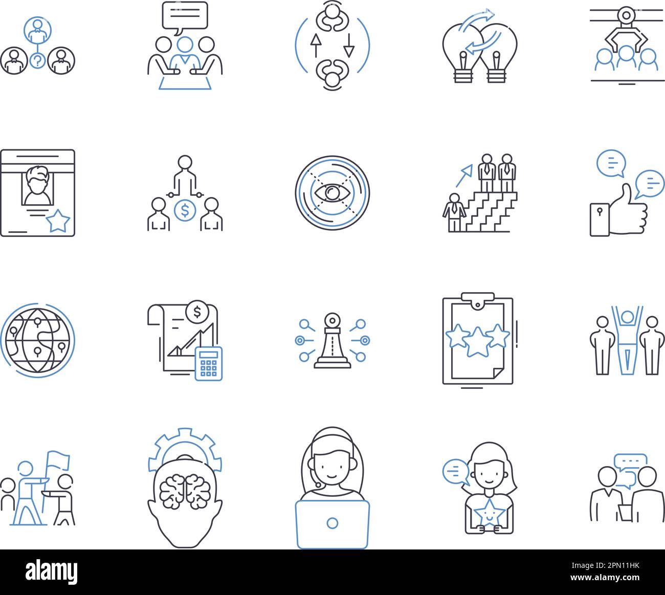 Business Partners outline icons collection. Partners, Business ...