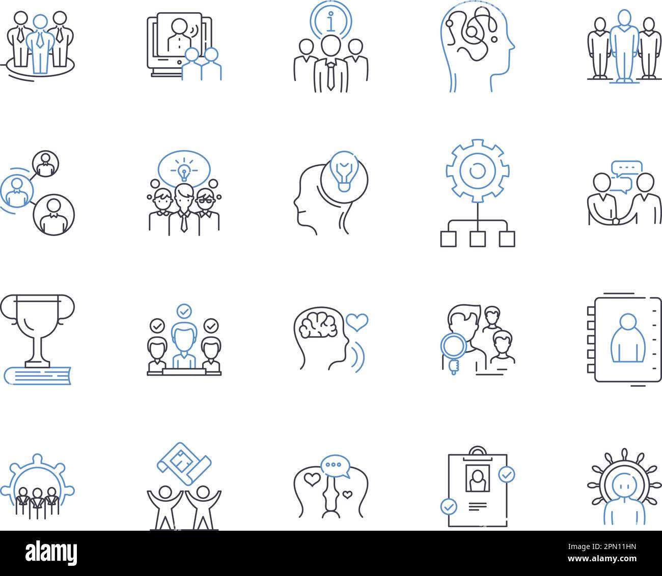 Team work outline icons collection. Collaboration, Cooperation, Unison ...