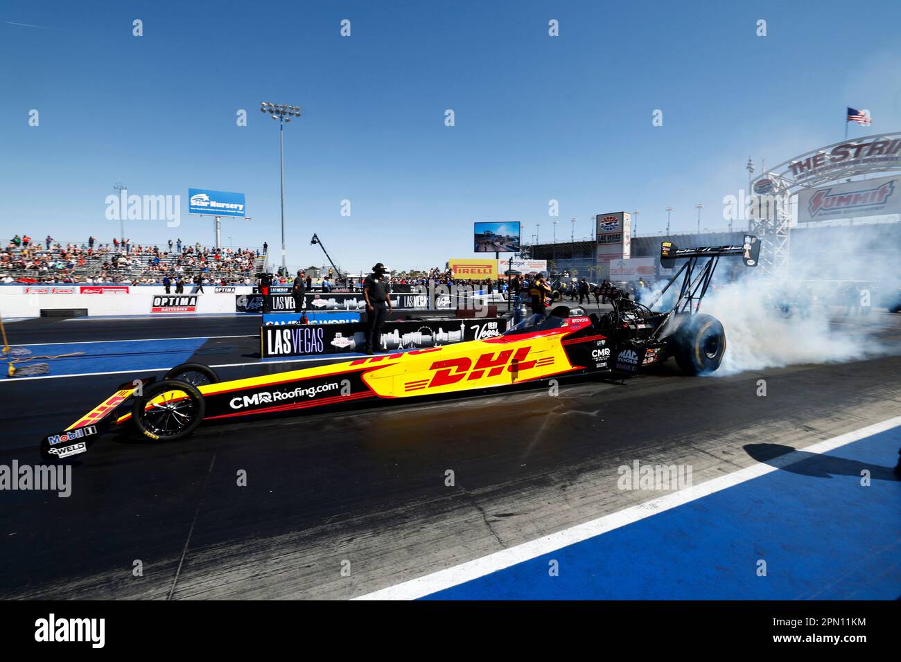LAS VEGAS, NV - APRIL 15: JR Todd (373 TF) NHRA Top Fuel Dragster does ...