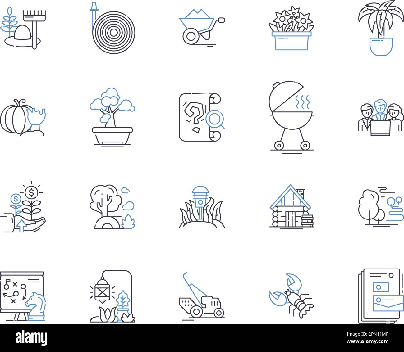 Farming production outline icons collection. Agriculture, Cultivation ...
