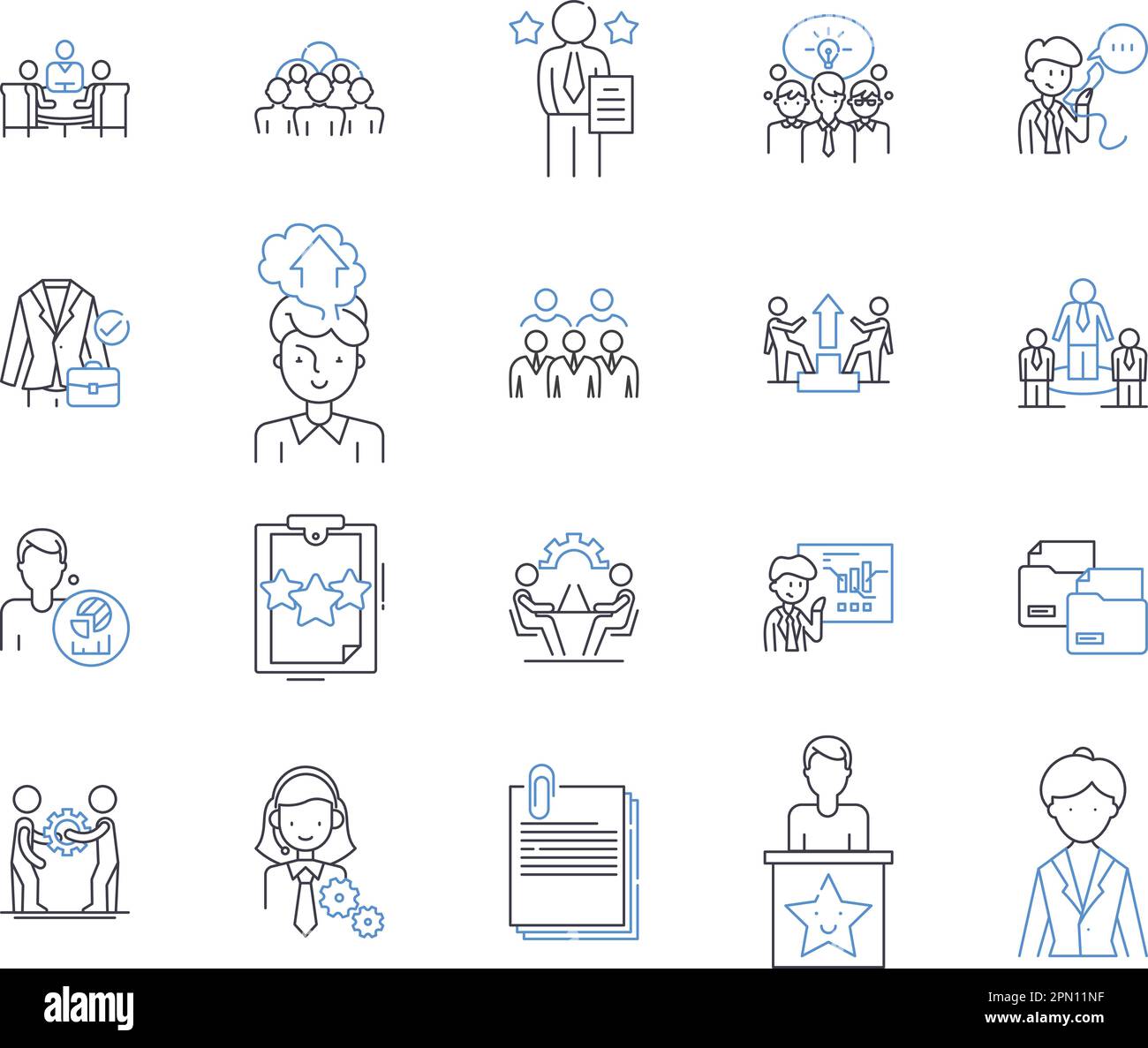 Company office outline icons collection. Office, Company, Business ...