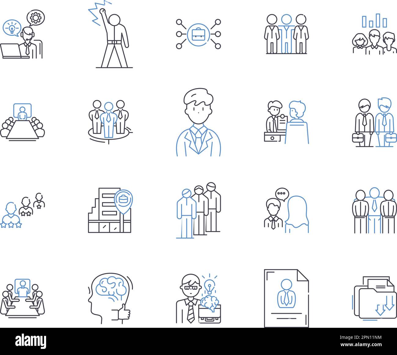 Company office outline icons collection. Office, Company, Business ...