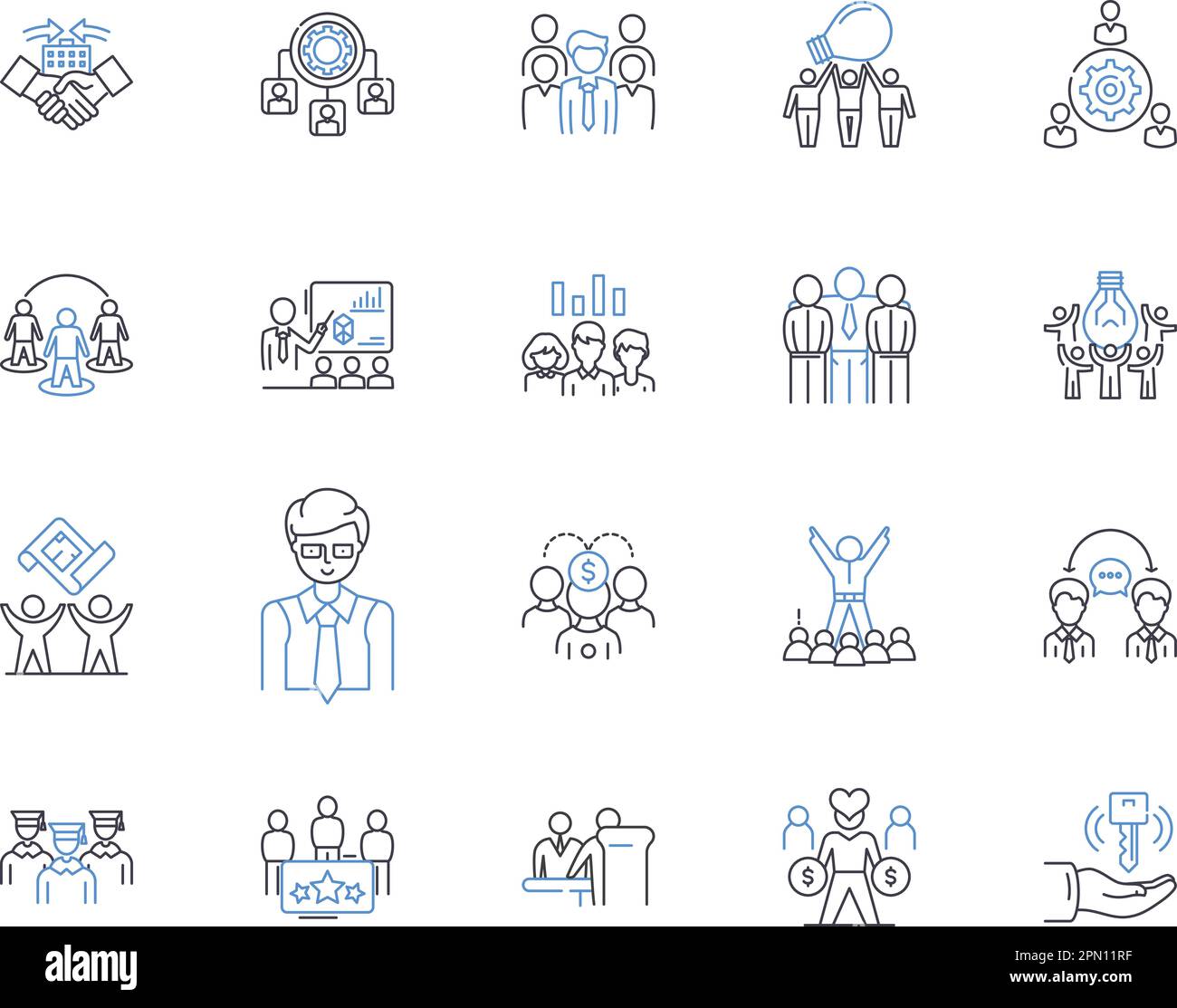 Team building outline icons collection. Teamwork, Collaboration ... Team building outline icons collection. Teamwork, Collaboration ...