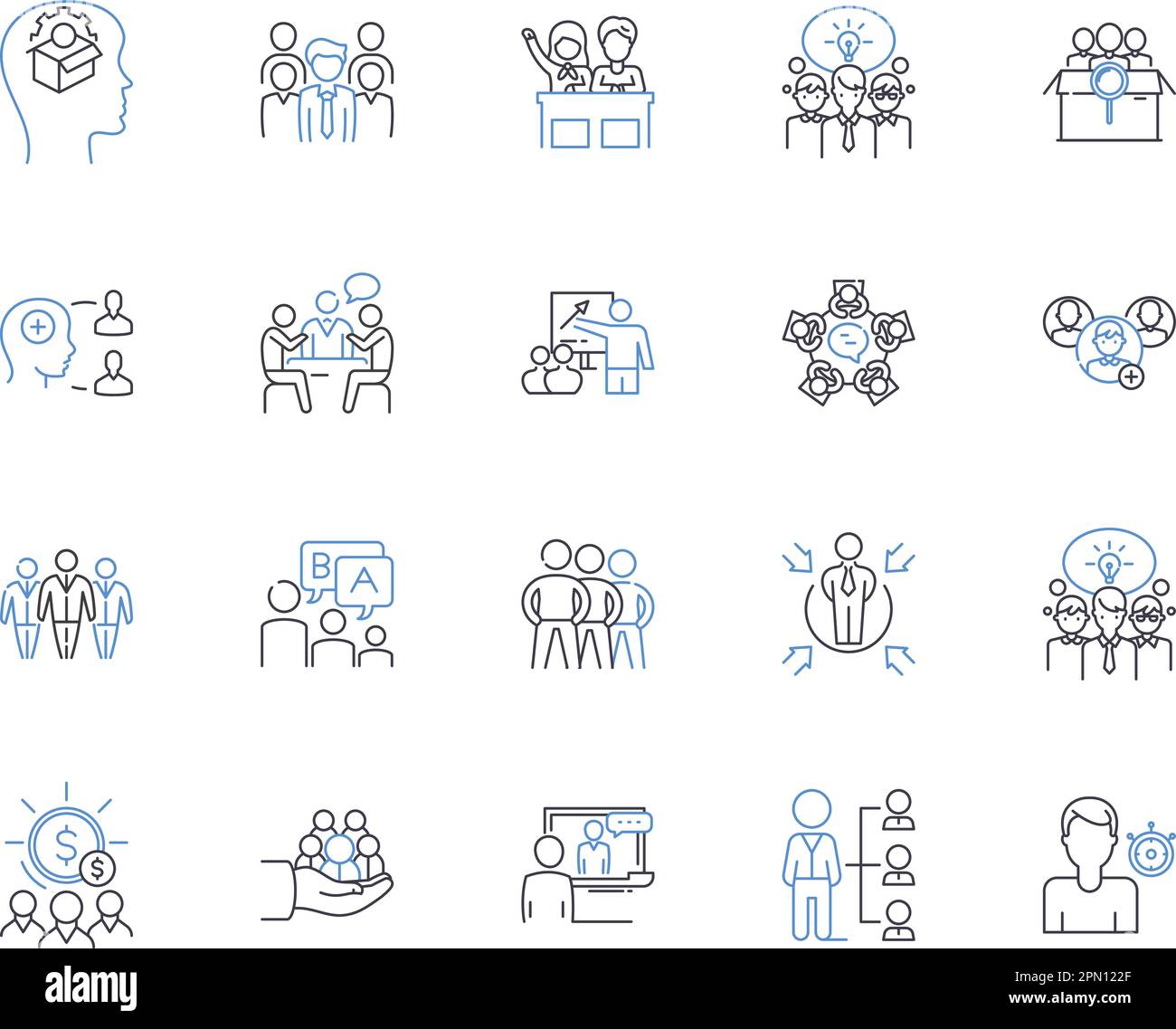 Management Teamwork Outline Icons Collection Teamwork Management Collaboration Efficiency