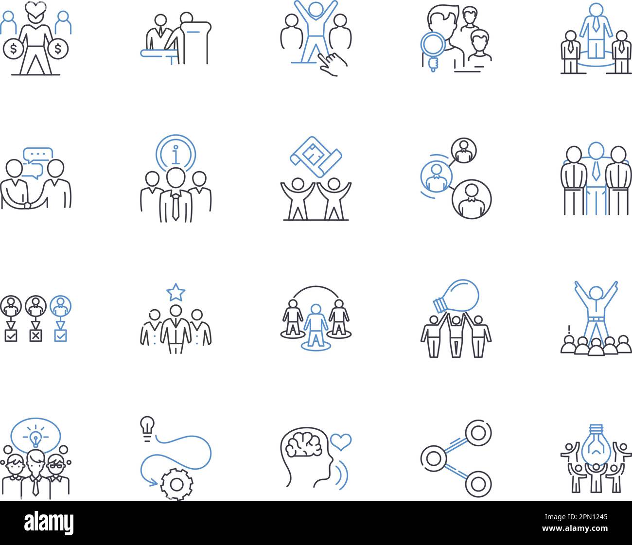 Coworkers outline icons collection. Colleagues, Collaborators ...