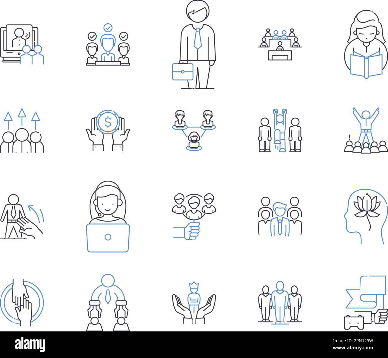 Business coaching outline icons collection. betweenMentoring ...