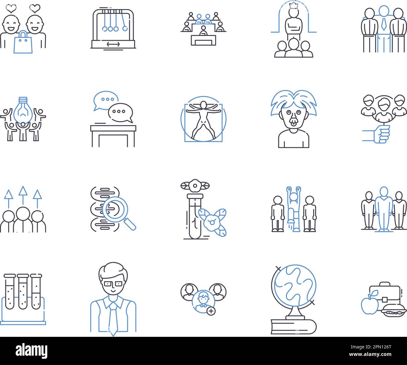 Mentorship And Coaching Outline Icons Collection Mentorship Coaching