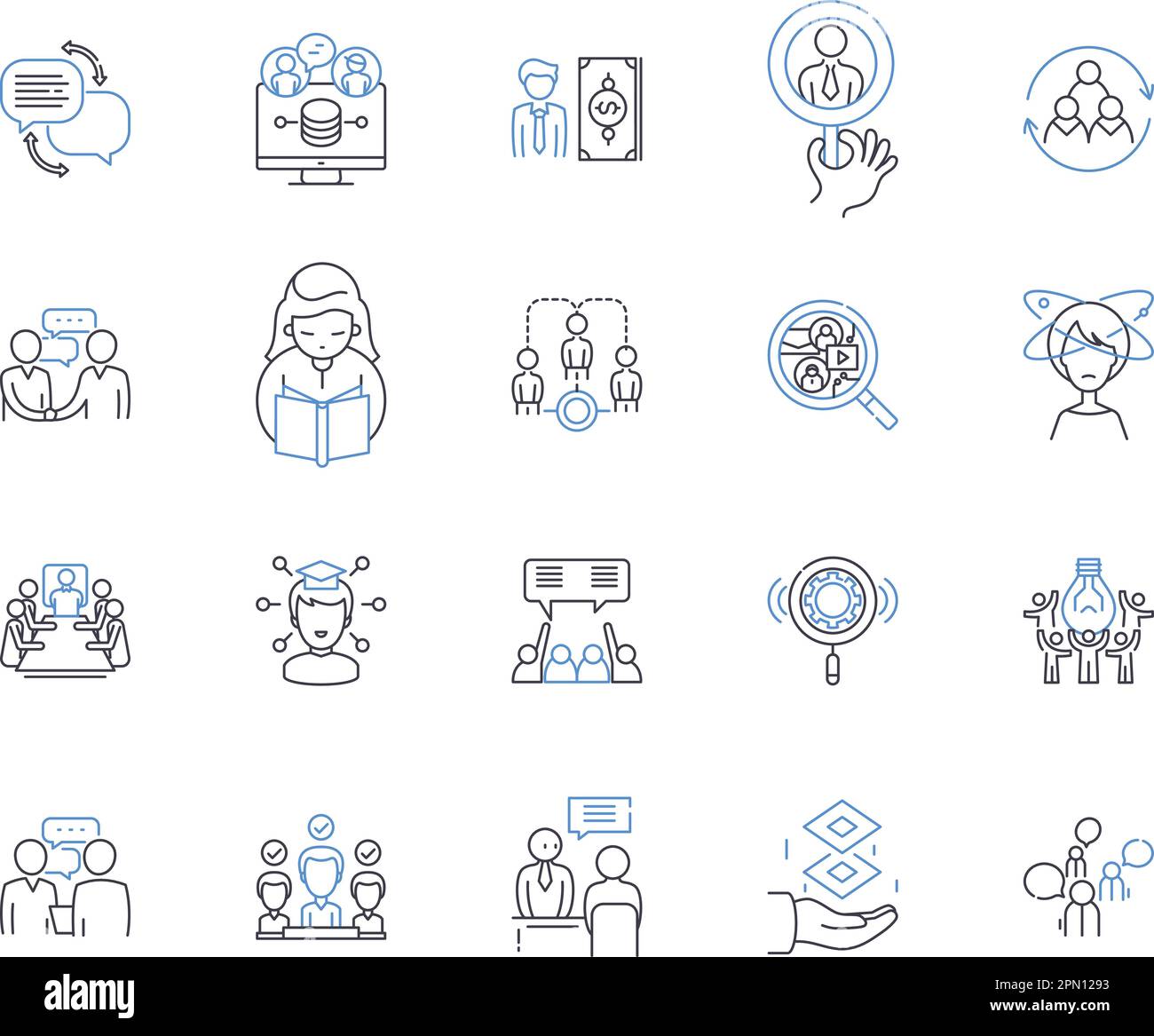 Corporate coaching outline icons collection. Corporate, Coaching ...