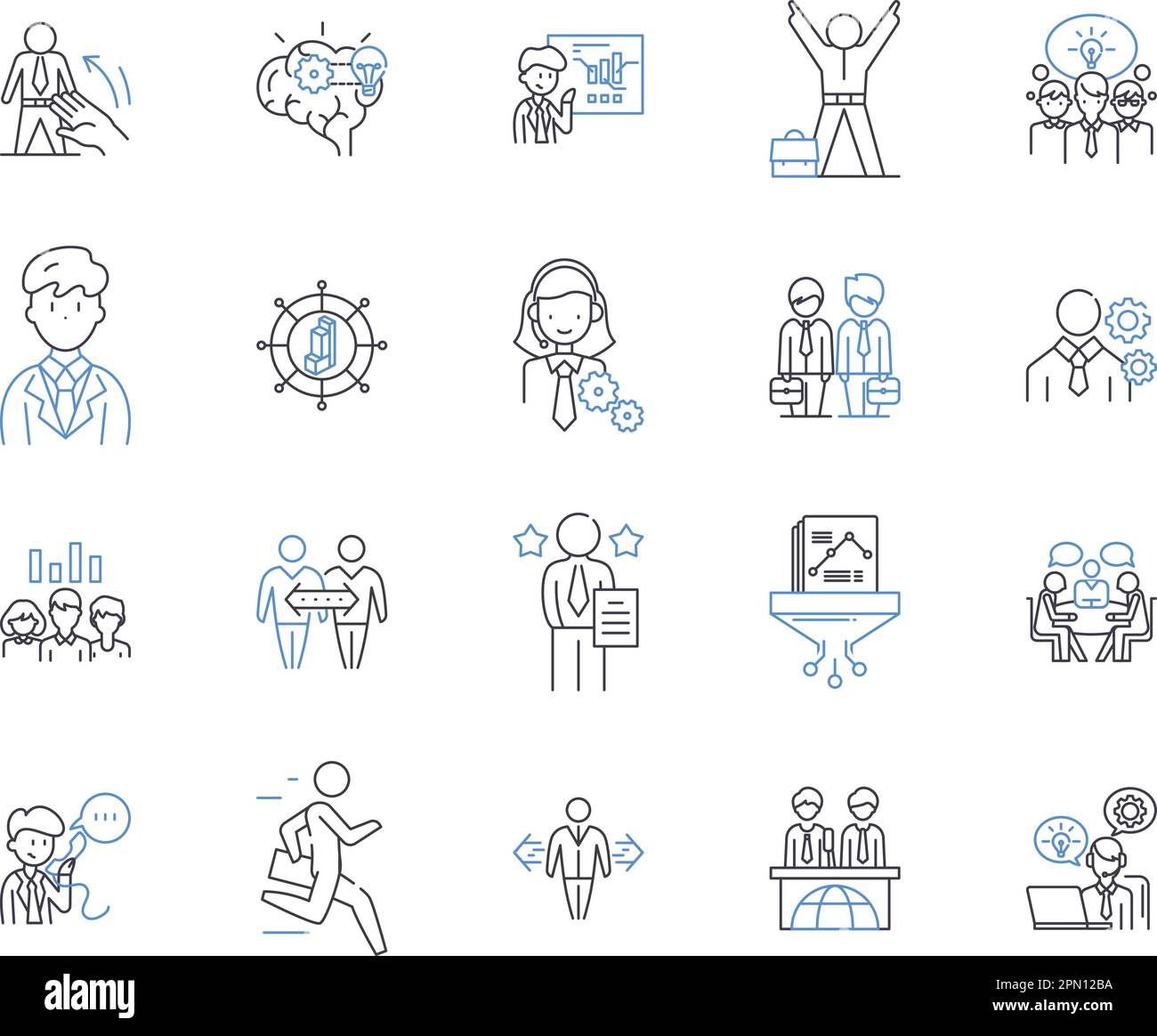 Office workers outline icons collection. Office, Workers, Clerk ...