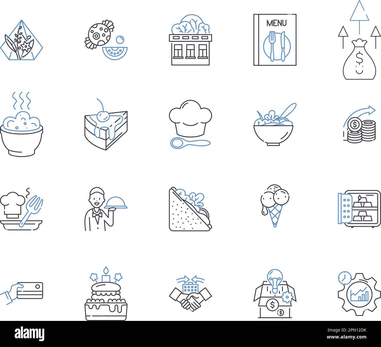 World Cuisine outline icons collection. international, flavors, recipes ...