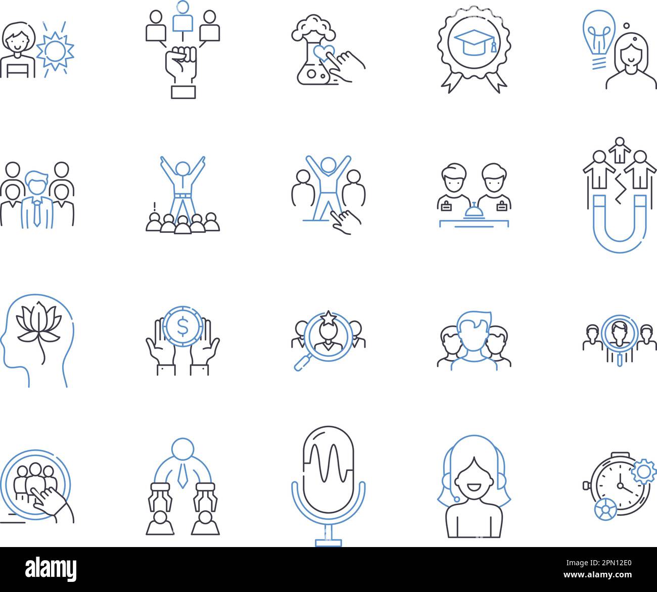 Corporate coaching outline icons collection. Corporate, Coaching ...